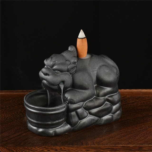 Ceramic Waterfall Backflow Incense Burner Incenser Holder Home Decor ...