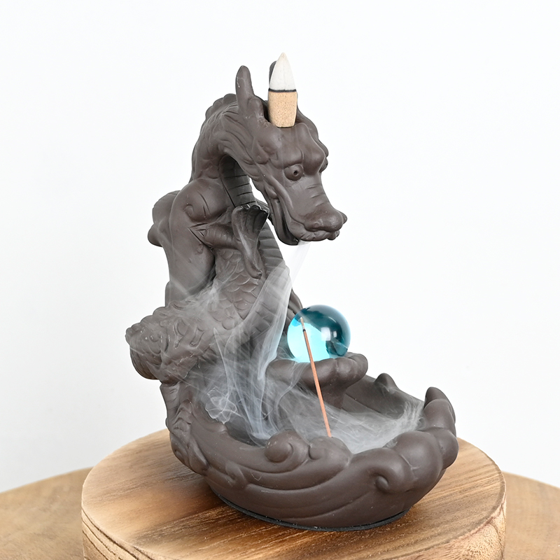 Ceramic Dragon Backflow Incense Burner Ceramic Dragon Waterfall ...