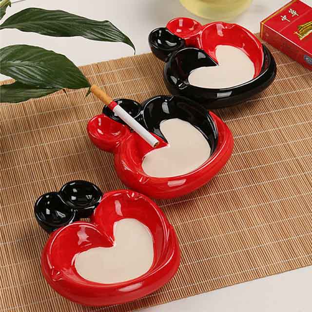 Ceramic Ashtray | Ace Of Hearts Card Heart to heart ceramic ashtray ...