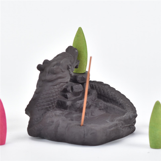Thread Incense Socket Ceramic Waterfall Reflux Incense Dragon Faces The ...